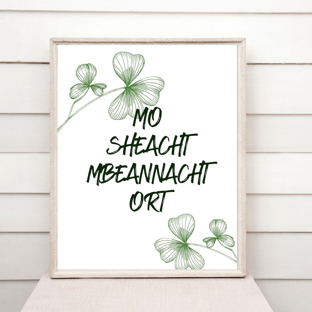 Mo Sheacht Mbeannacht Ort My Seven Blessings on You Digital Printable ...