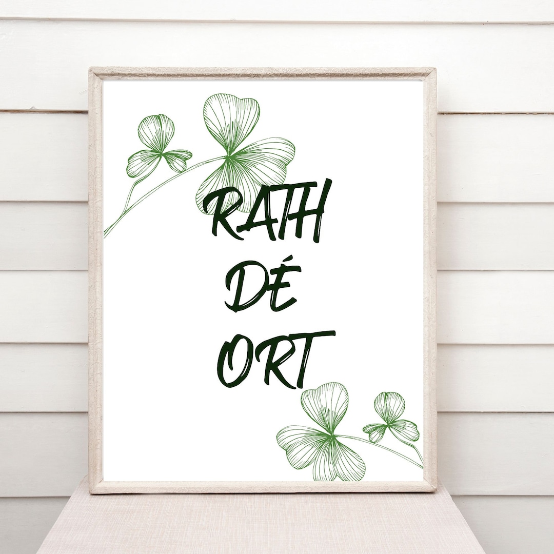 Rath De Ort the Grace of God on You Digital Printable Wall Art, Irish ...