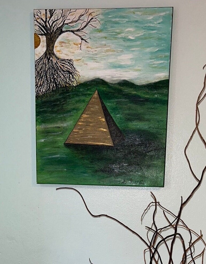 Pyramid on the Mountain and Tree of Life. - Etsy
