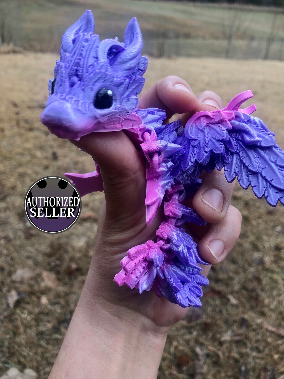 Emotional Support Dragon! Baby Lunar Dragon - Flexi Pet - 3D Printed ...