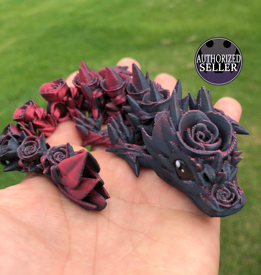 Young Rose Dragon Flexi Pet 3D Printed Articulated Dragon Emotional ...