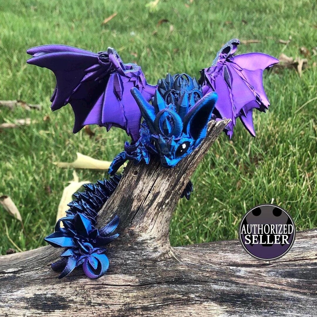 Adult Bat Dragon CUSTOM! - Emotional Support Pet - 3D Printed Desk Toy ...