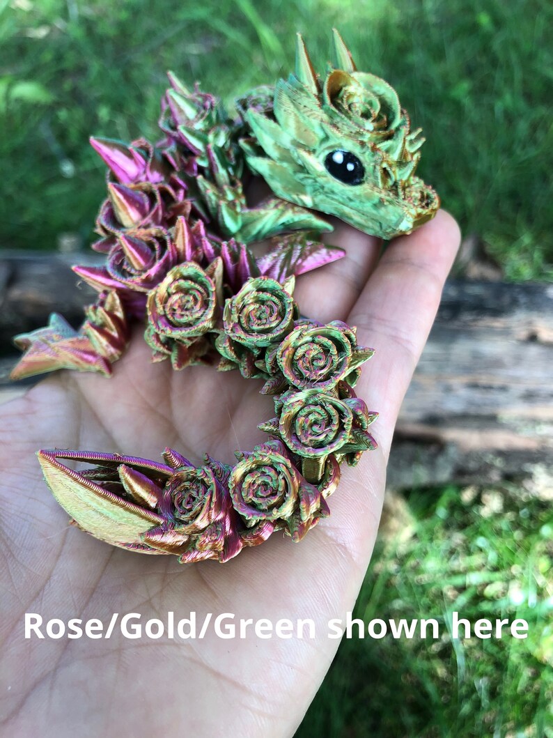 Rose Dragon Custom : Emotional Support Pet - 3D Printed Articulated ...