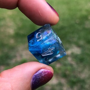 Starry Night Dice Set - Night Sky Dice Set - Wizard Dice- Handmade Dice ...