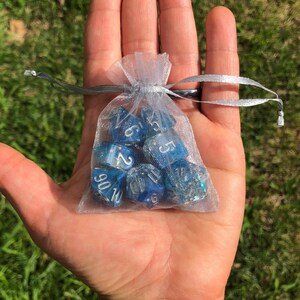 Starry Night Dice Set - Night Sky Dice Set - Wizard Dice- Handmade Dice ...