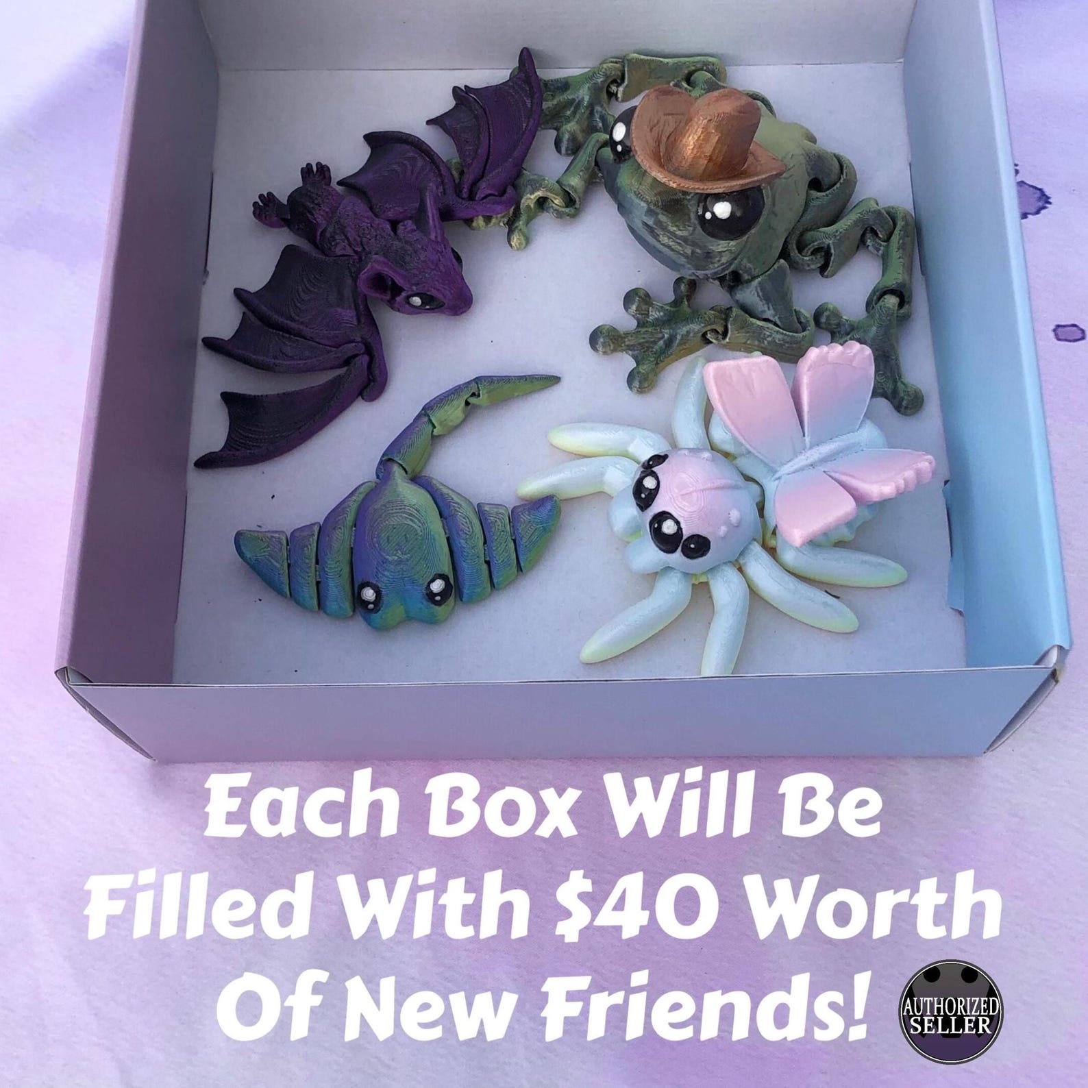 Critter Mystery Box: 3D Printed Articulated Fidget Toy - Etsy