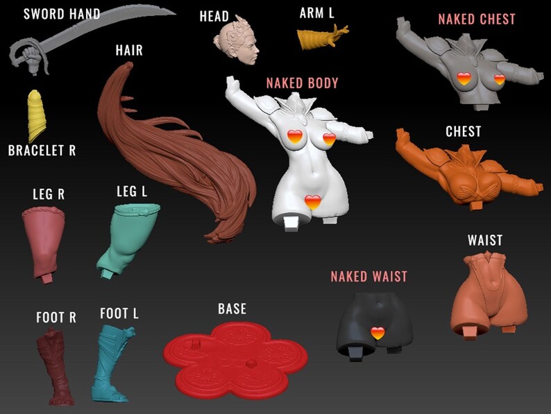 Sword Dancer nsfw Figure 3d Printer Stl Files google Drive Links - Etsy