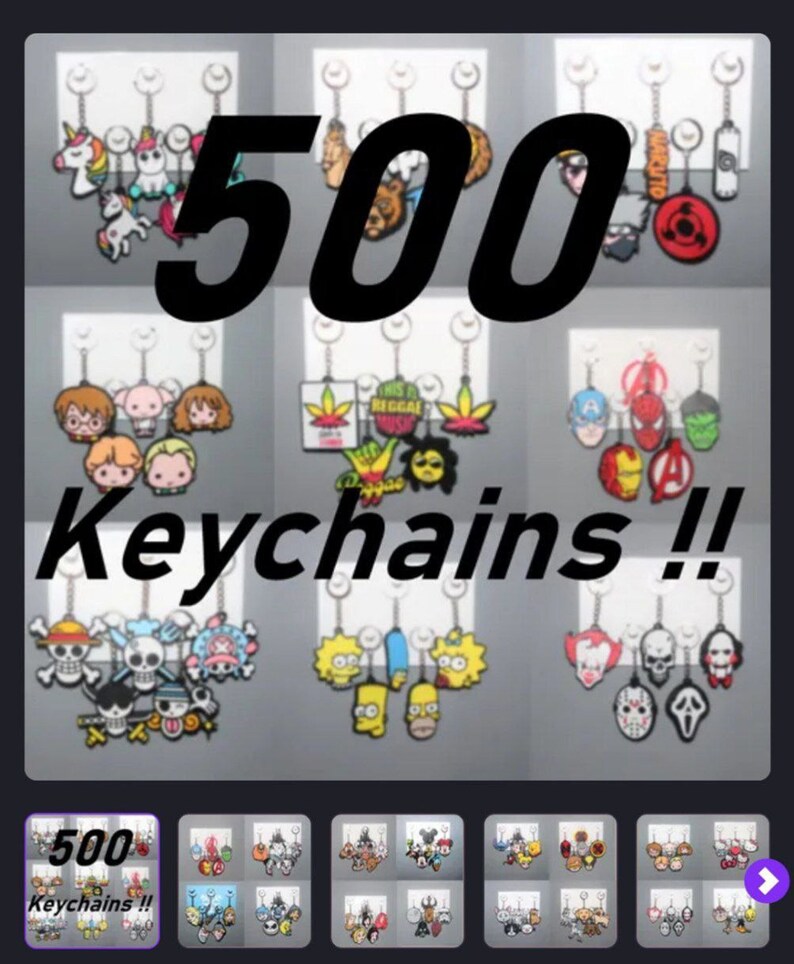 Bestseller 500 Pack Keychains Package Mini 3d Printer Paint Stl Files ...