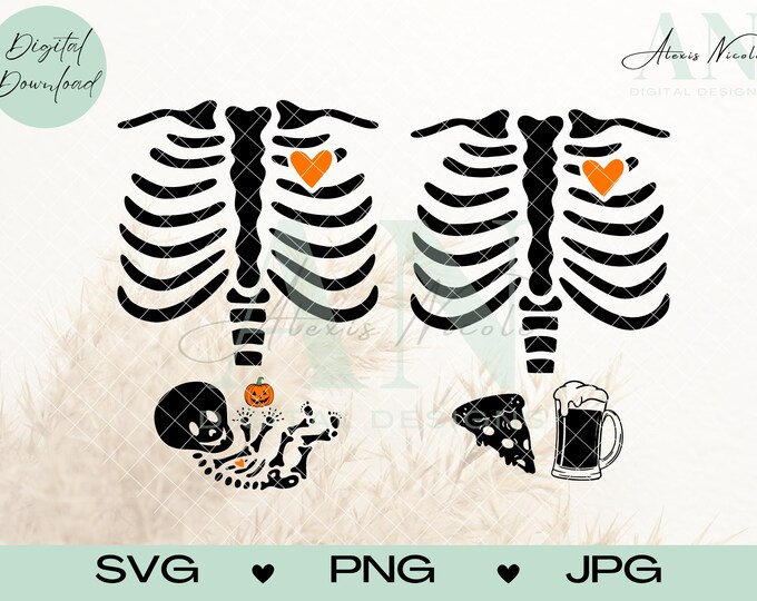 Baby Skeleton Svg, Pregnancy Skeleton Svg,skeleton Svg,pregnancy Svg ...