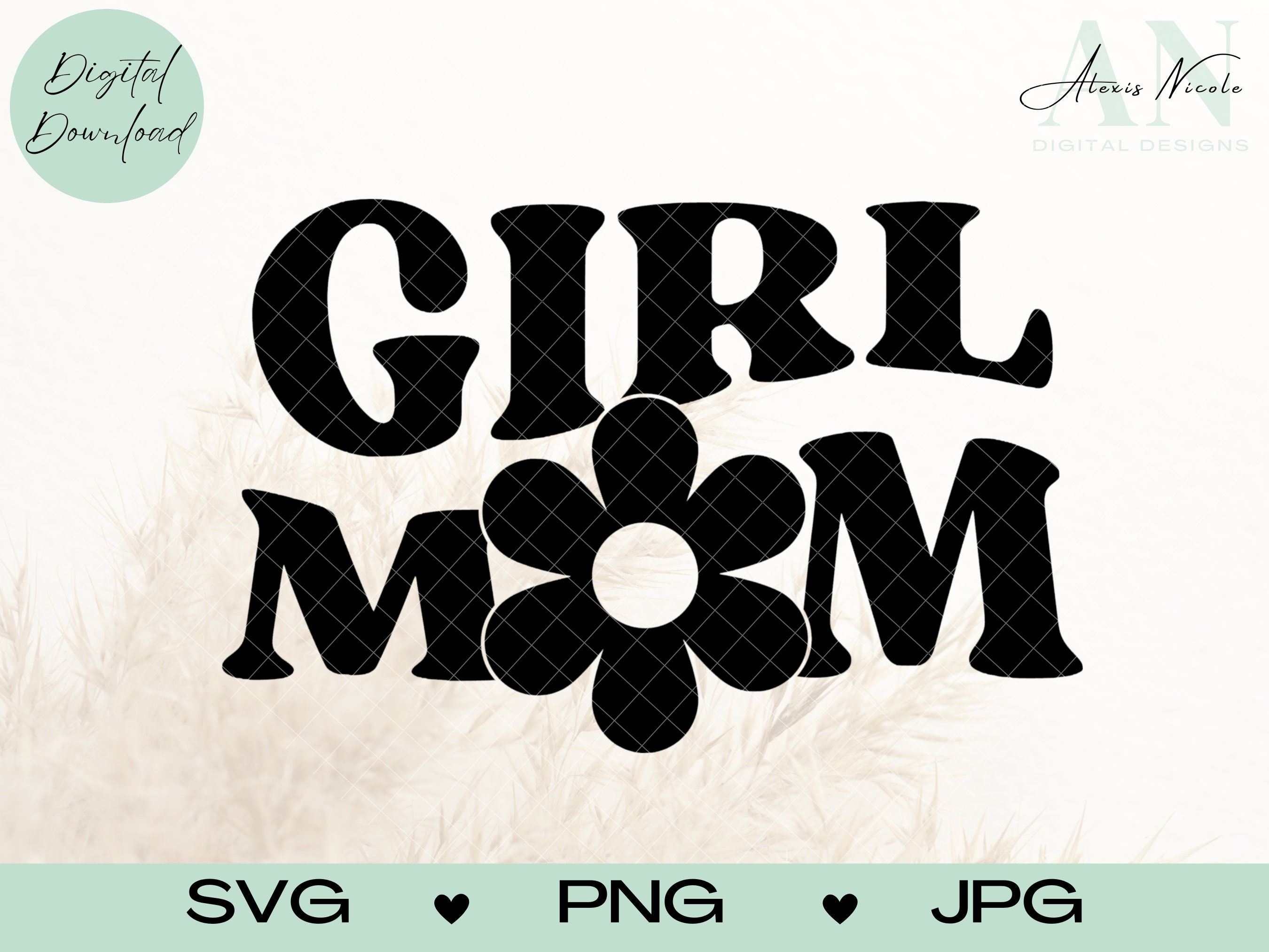 Girl Mom Retro Wavy Font Trendy SVG Cut File, Cricut/silhouette Files ...