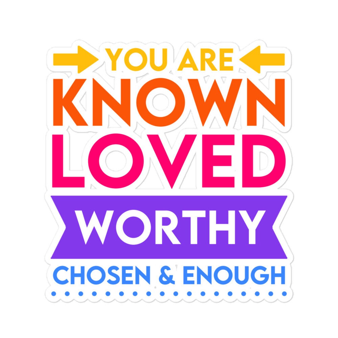 Christian Sticker, You Are Known Loved, Inspirational Bubble-free ...