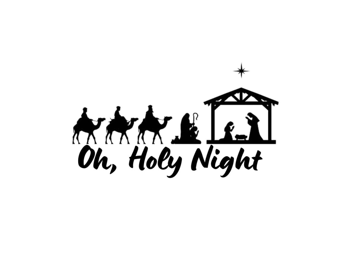 Nativity Scene,jesus,oh Holy Night,instant Download,happy Birthday ...