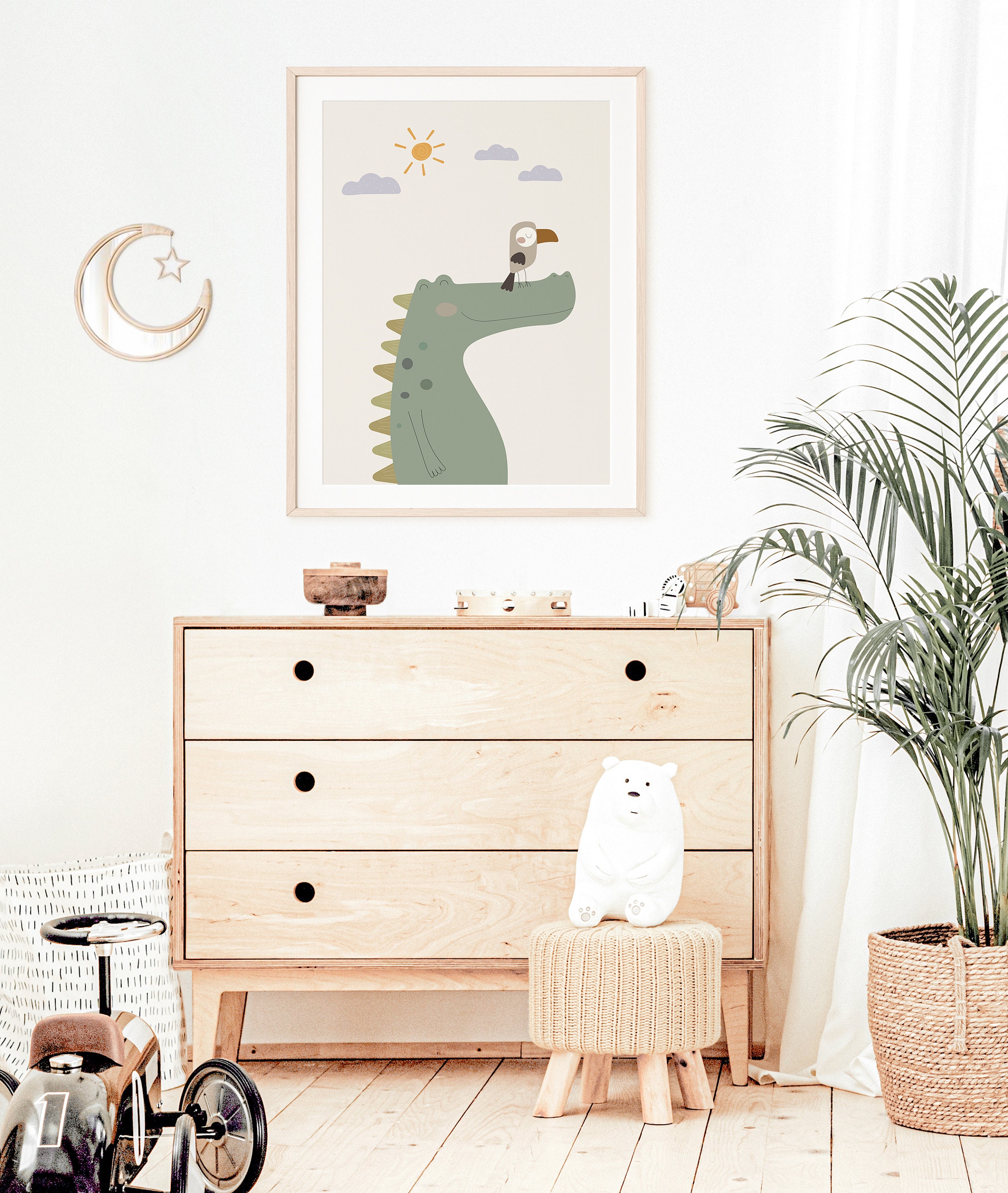 Printable Crocodile Wall Art Toucan Poster for Kids Room - Etsy