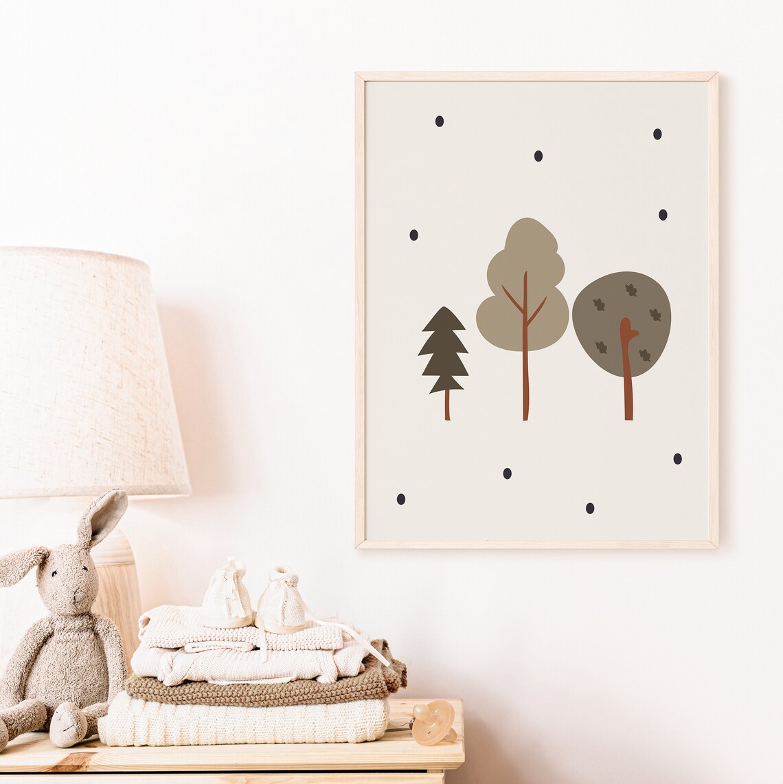 Tree Silhouette Wall Art for Nursery Downloadable Forest Art - Etsy