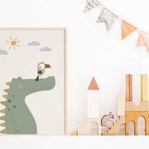 Printable Crocodile Wall Art, Toucan Poster for Kids Room, Nursery ...