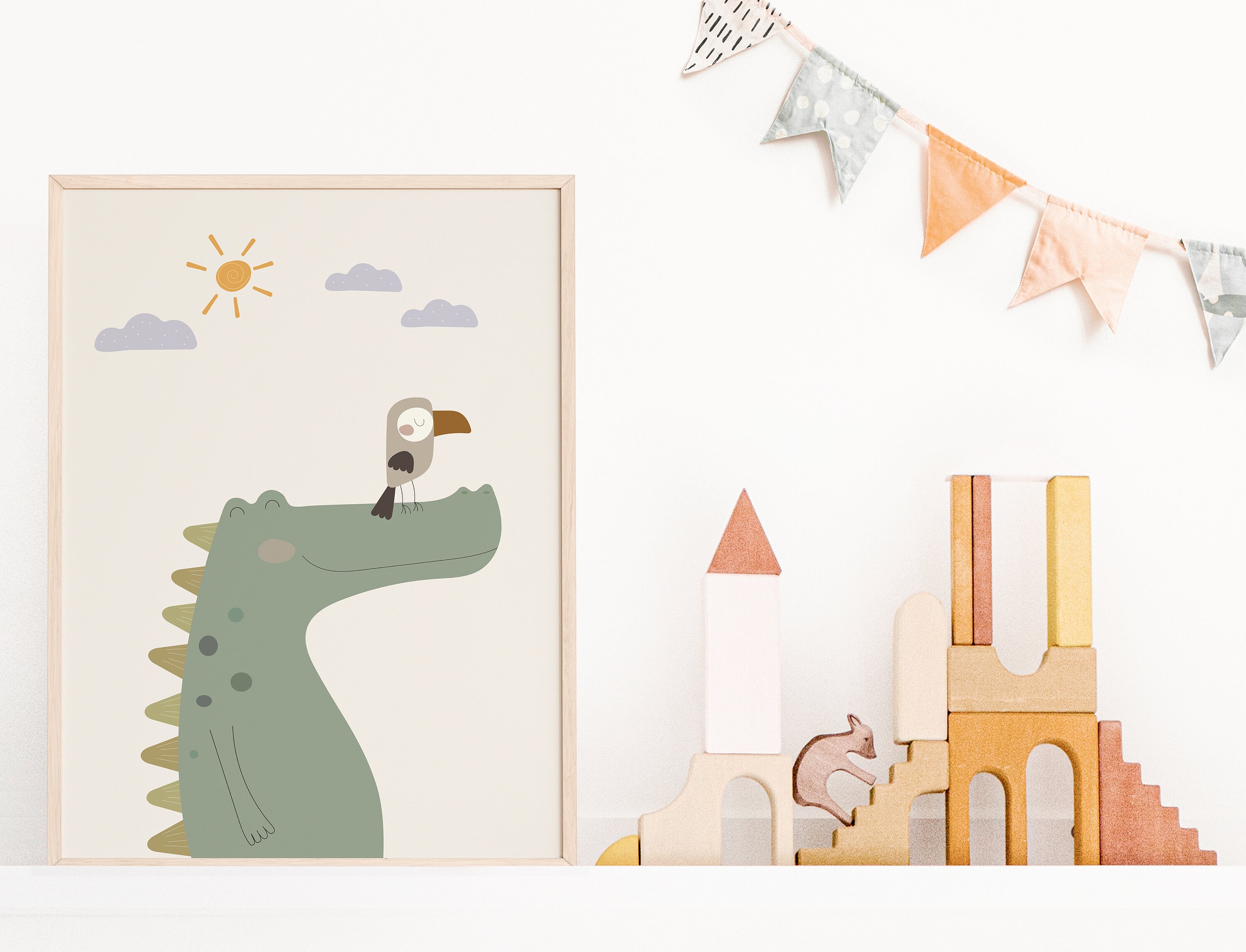 Printable Crocodile Wall Art Toucan Poster for Kids Room - Etsy