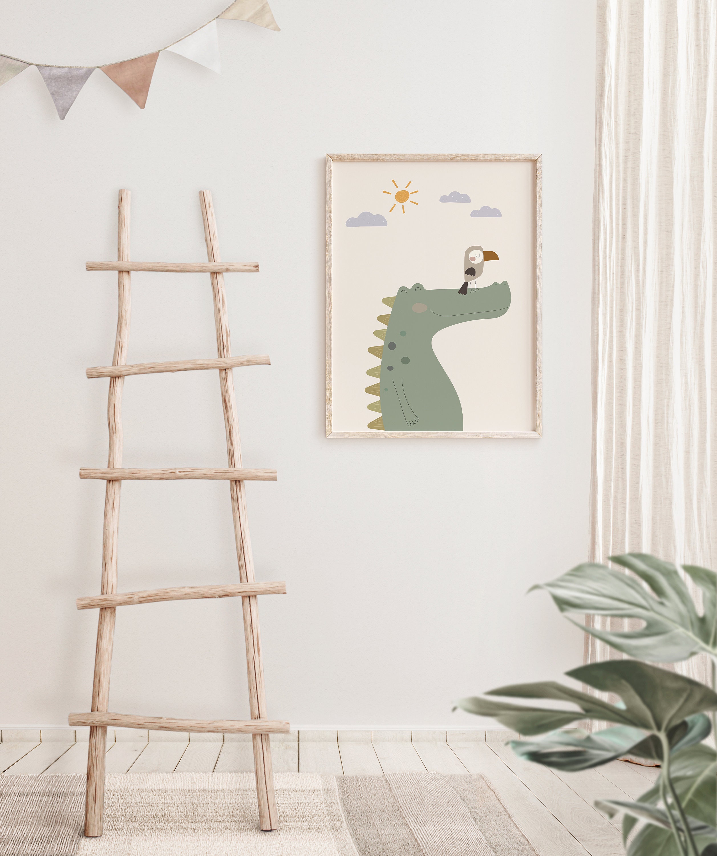 Printable Crocodile Wall Art Toucan Poster for Kids Room - Etsy
