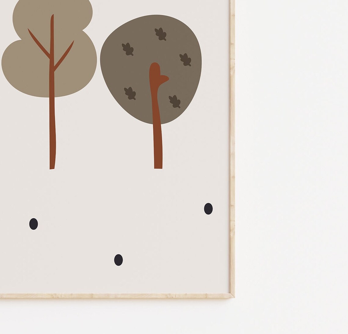 Tree Silhouette Wall Art for Nursery Downloadable Forest Art - Etsy