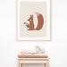 Squirrel and Acorn Wall Art, Squirrel Poster for Nursery, Woodland ...
