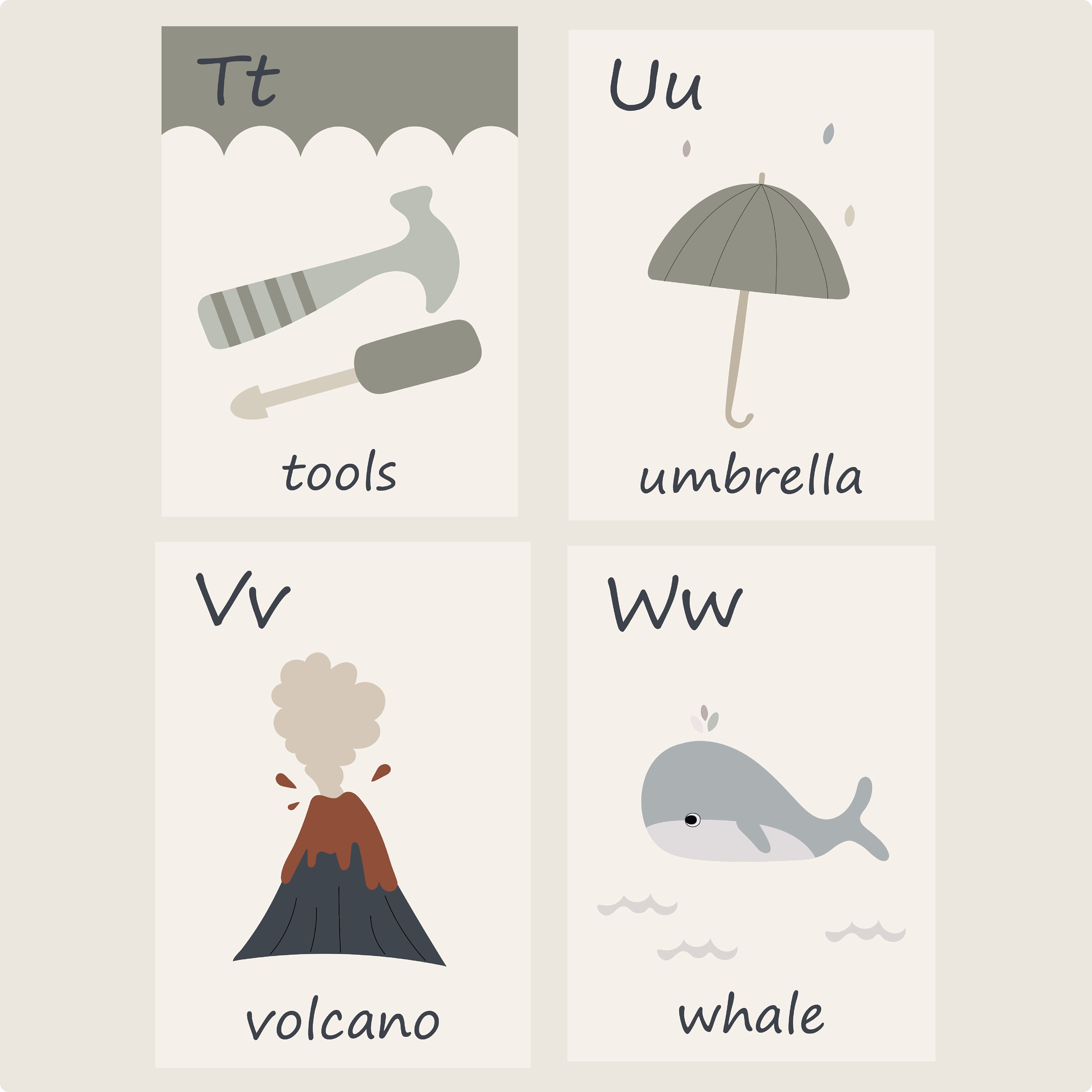 Printable Alphabet Flash Cards, Uppercase and Lowercase Letters ...