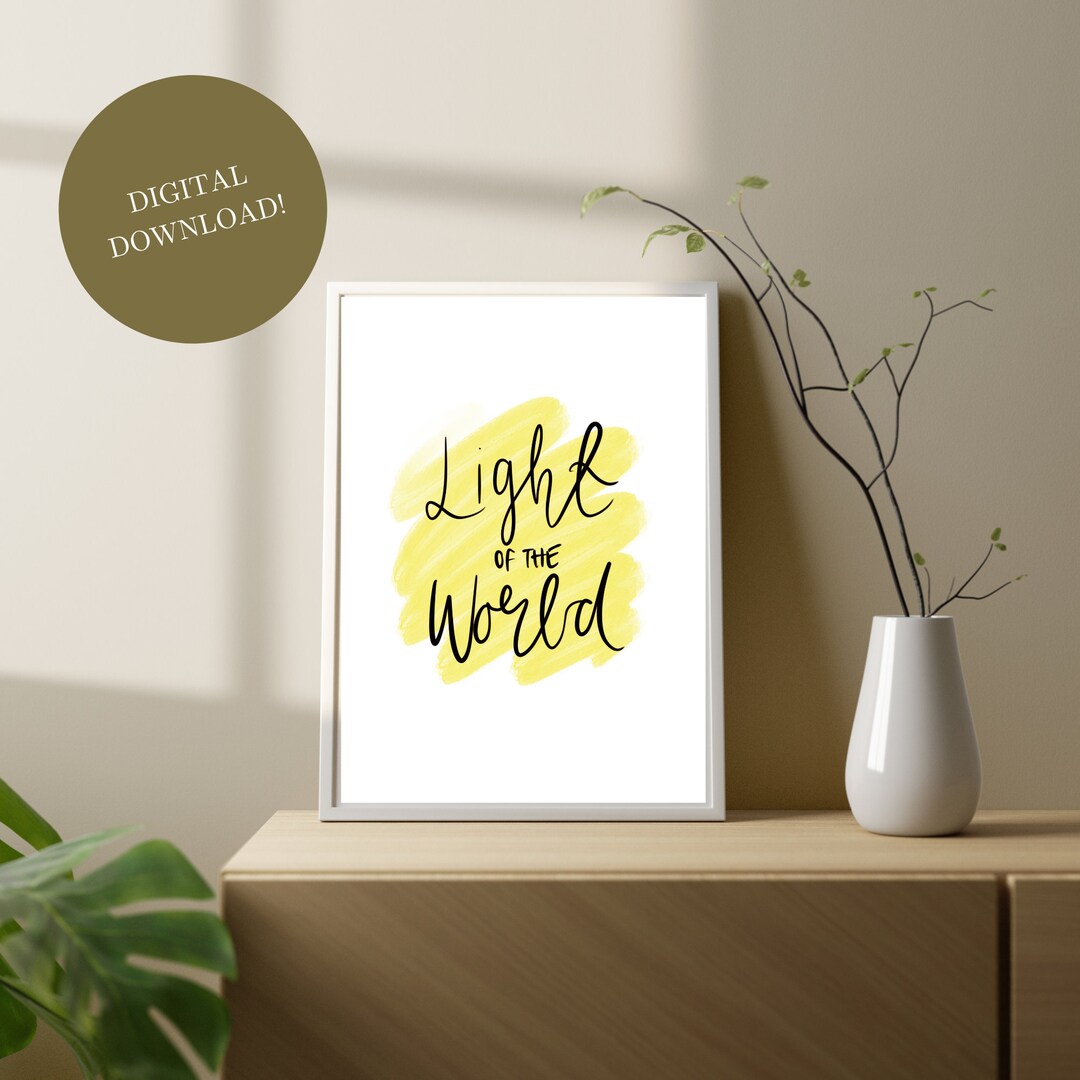 Light of the World Wall Art Printable, Scripture ;matthew 5.14 ...