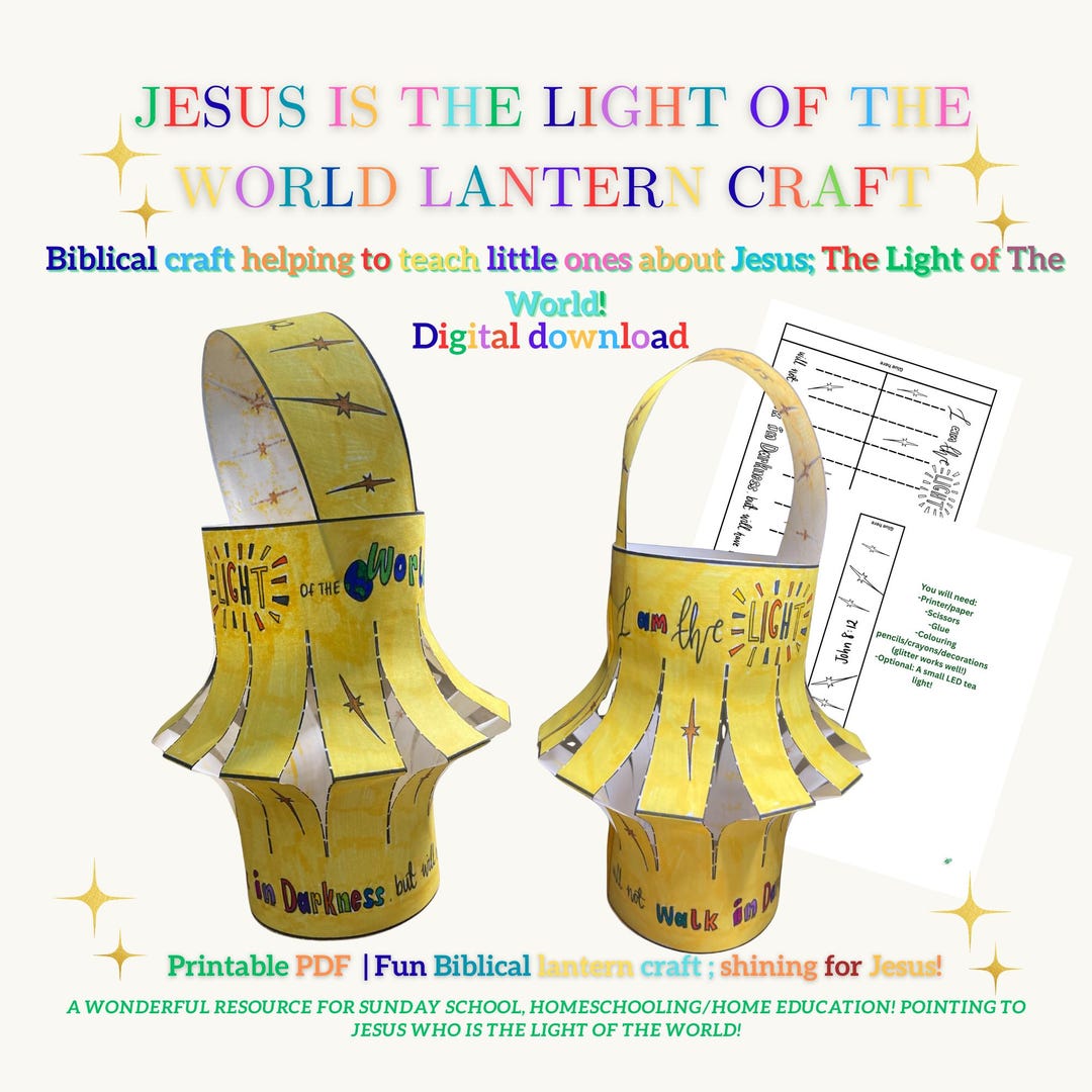 Jesus is the Light of the World Lantern Craft, Follower of Jesus ...