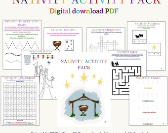 Christmas Nativity Activity Pack: Christian Printable (digital Download ...