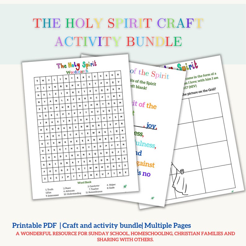 The Holy Spirit Craft, the Fruit of the Spirit Craft and Activity ...