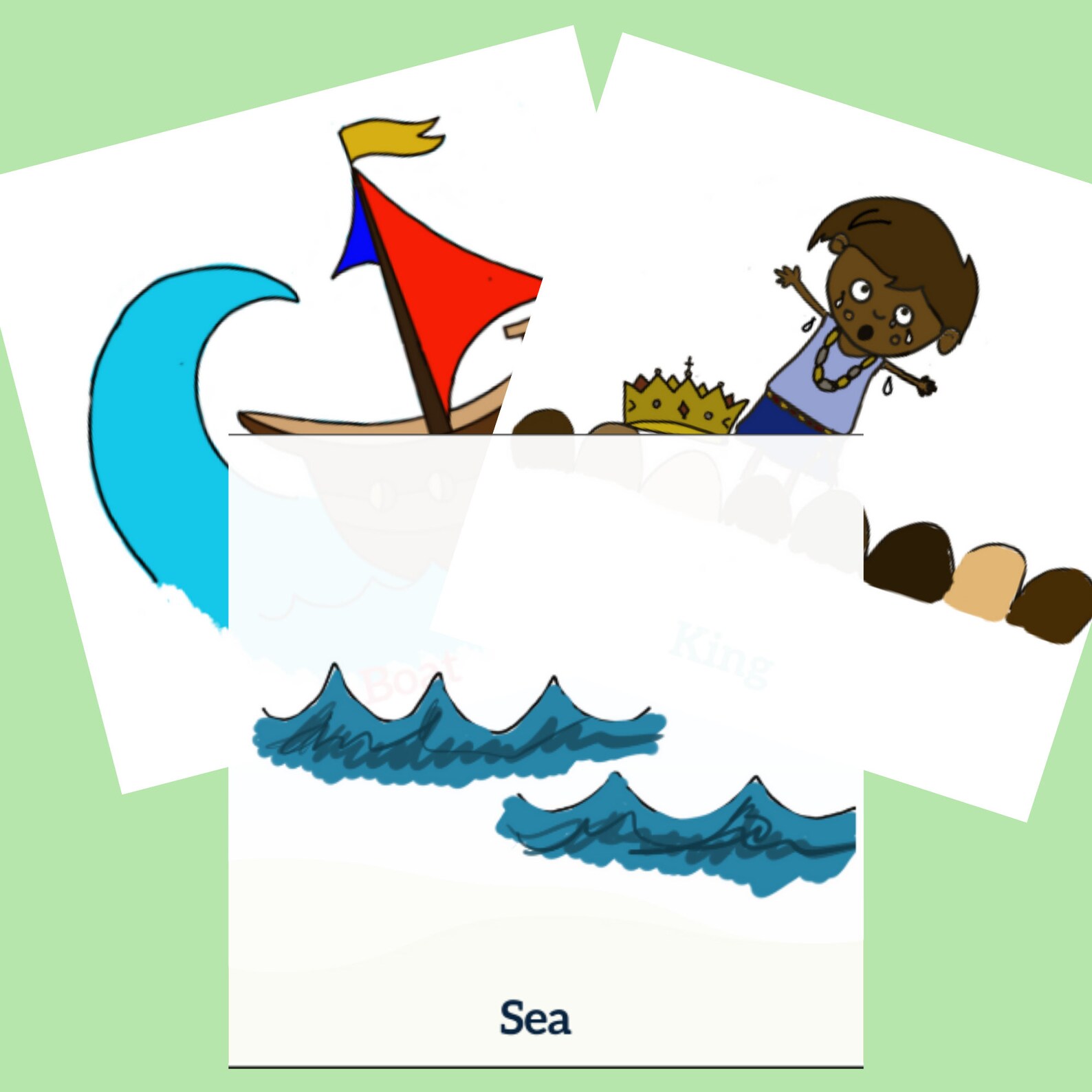 Jonah and the Whale Matching Game Printable, Biblical Activities ...