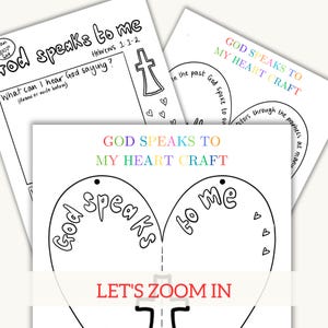 God Speaks to My Heart Craft & Worksheet: Sunday School Activity ...