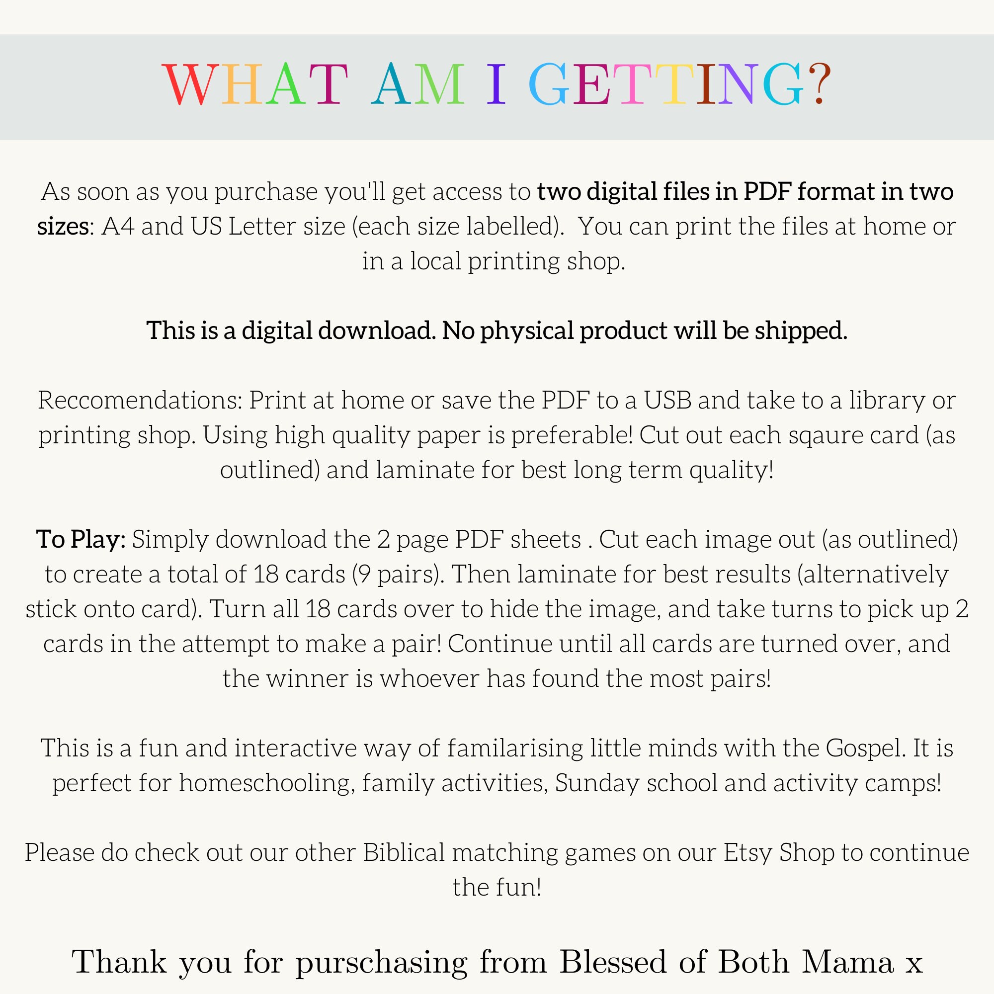 Jonah and the Whale Matching Game Printable, Biblical Activities ...