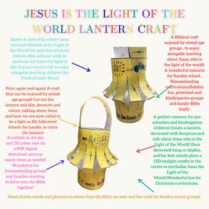 Jesus is the Light of the World Lantern Craft, Follower of Jesus ...