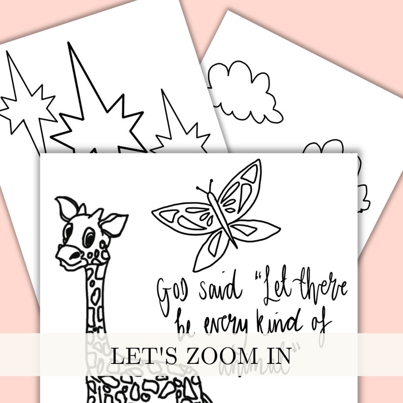 Printable Colouring Book Days of Creation, How God Created Everything ...