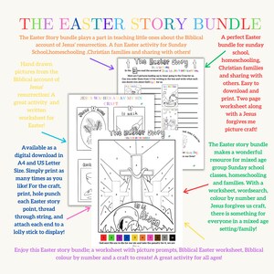 The Easter Story Activity and Lesson Bundle, Christian Homeschool ...