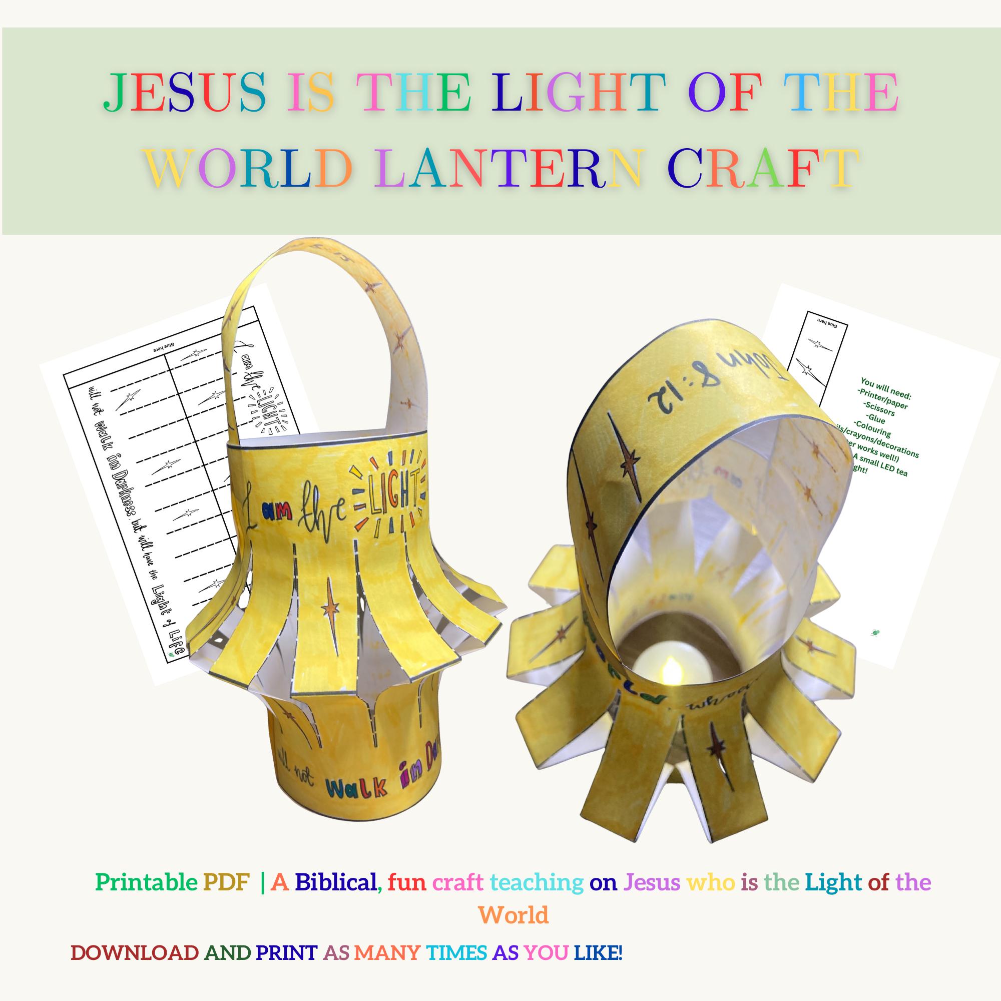 Jesus is the Light of the World Lantern Craft, Follower of Jesus ...