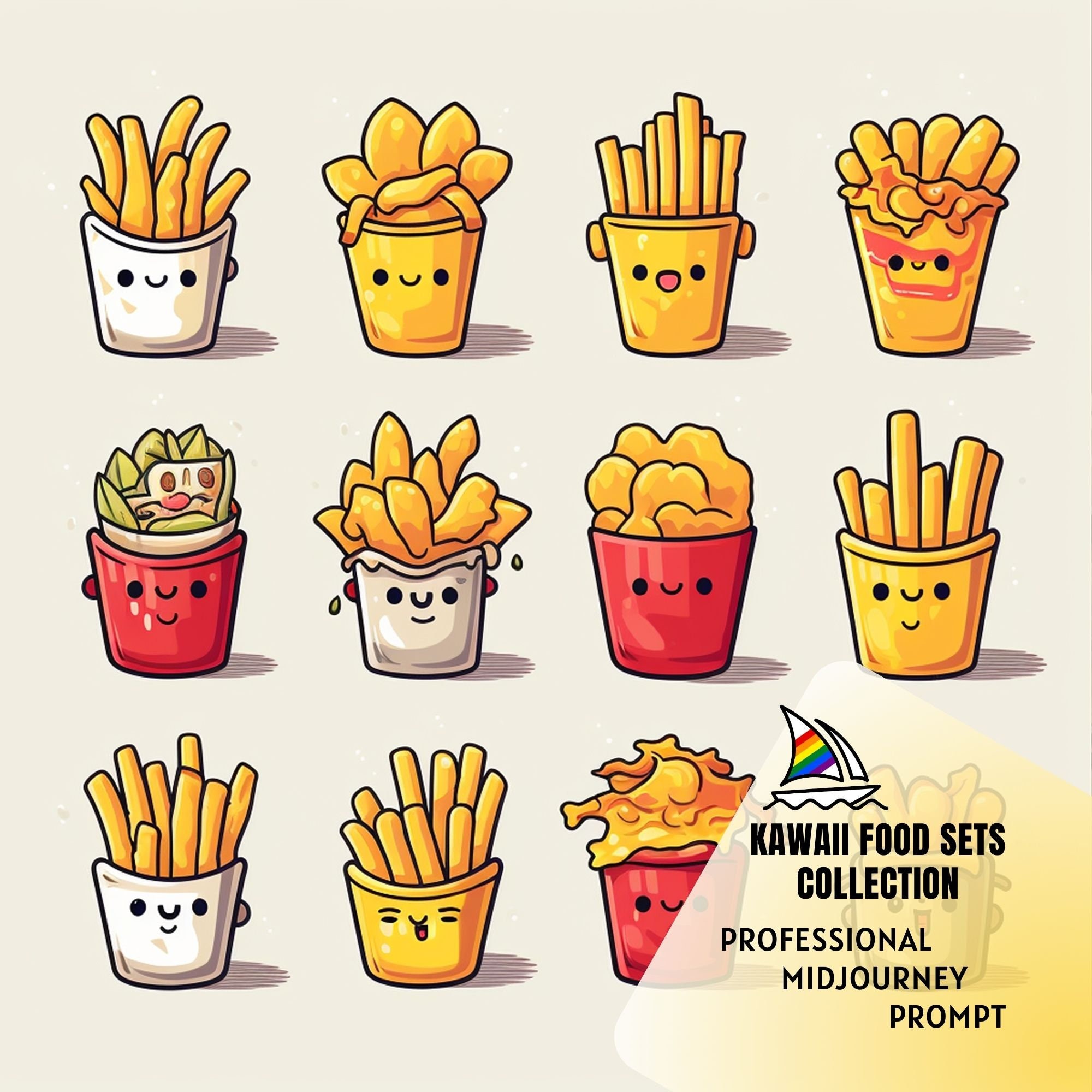 Midjourney Prompt Kawaii Food Sets Collection Prompt for Kawaii Food ...