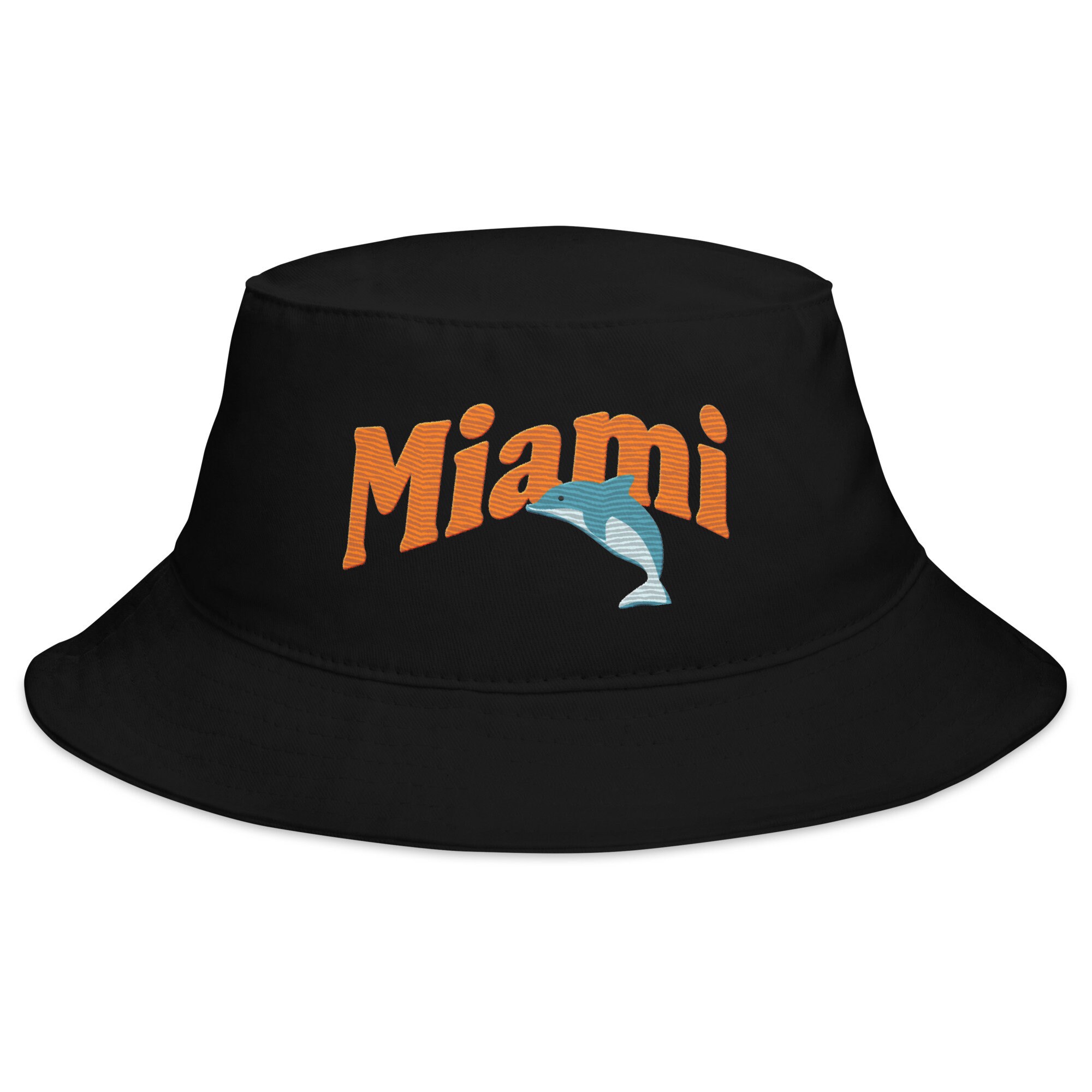 Miami Dolphins Embroidered Bucket Hat - Etsy