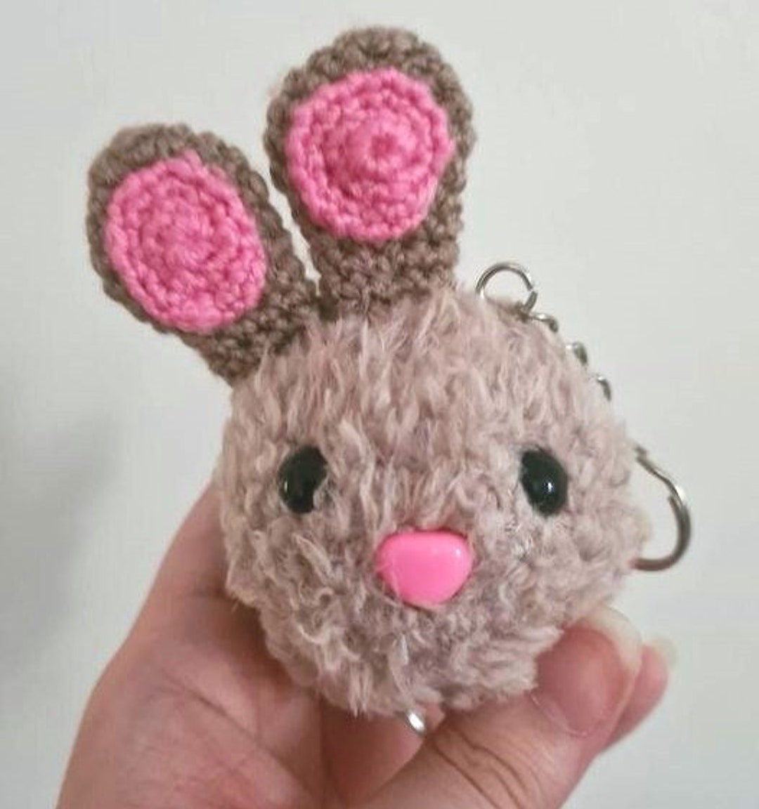 Fluffy Bunny Keychain - Handmade Amigurumi - Etsy