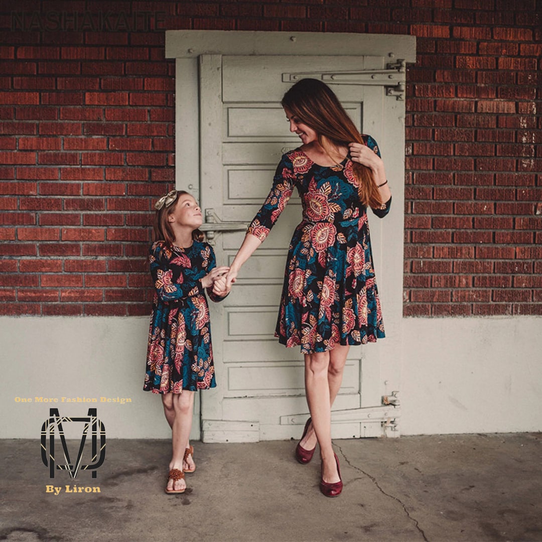 Mother-daughter Floral Dress Matching Mother and Daughter Gown Elegant ...