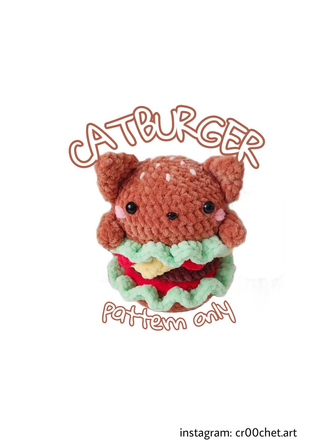 Catburger | Crochet Pattern | Amigurumi - Etsy