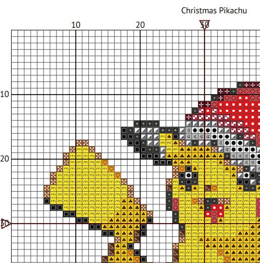 Pokemon Santa Pikachu Cross Stitch Pattern - Etsy UK