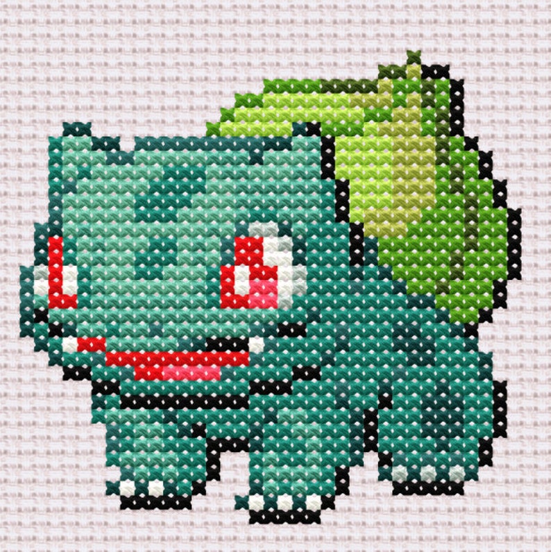 Pokemon Bulbasaur Cross Stitch Pattern - Etsy