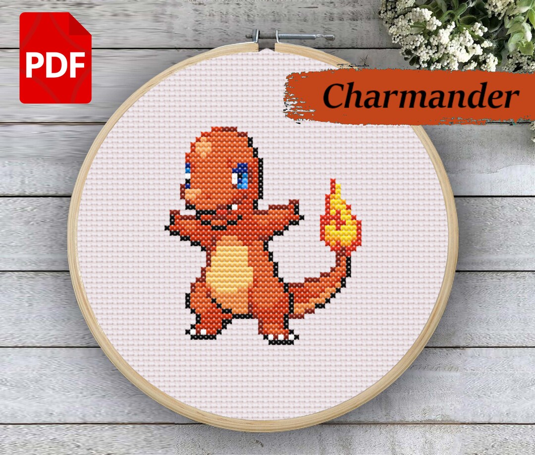 Pokemon Charmander Cross Stitch Pattern - Etsy