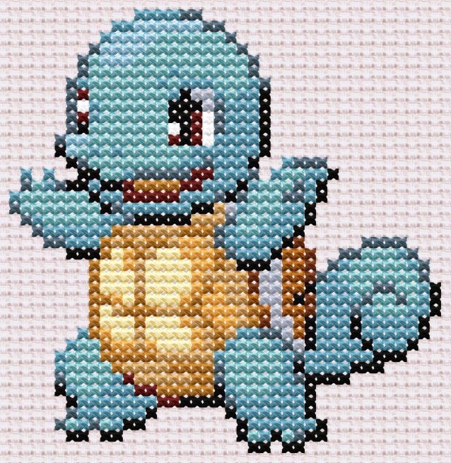 Pokémon Squirtle Cross Stitch Pattern - Etsy