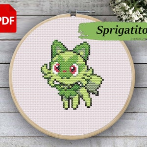 Sprigatito Fuecoco Quaxly Pokemon Starters Cross Stitch Pattern - Etsy