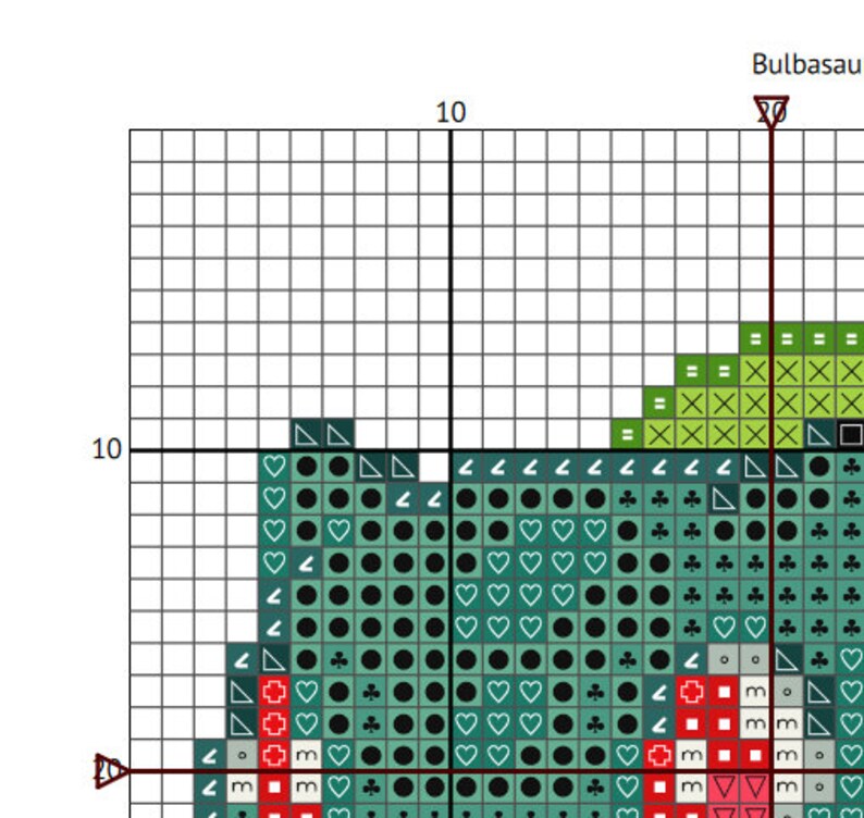 Pokemon Bulbasaur Cross Stitch Pattern - Etsy