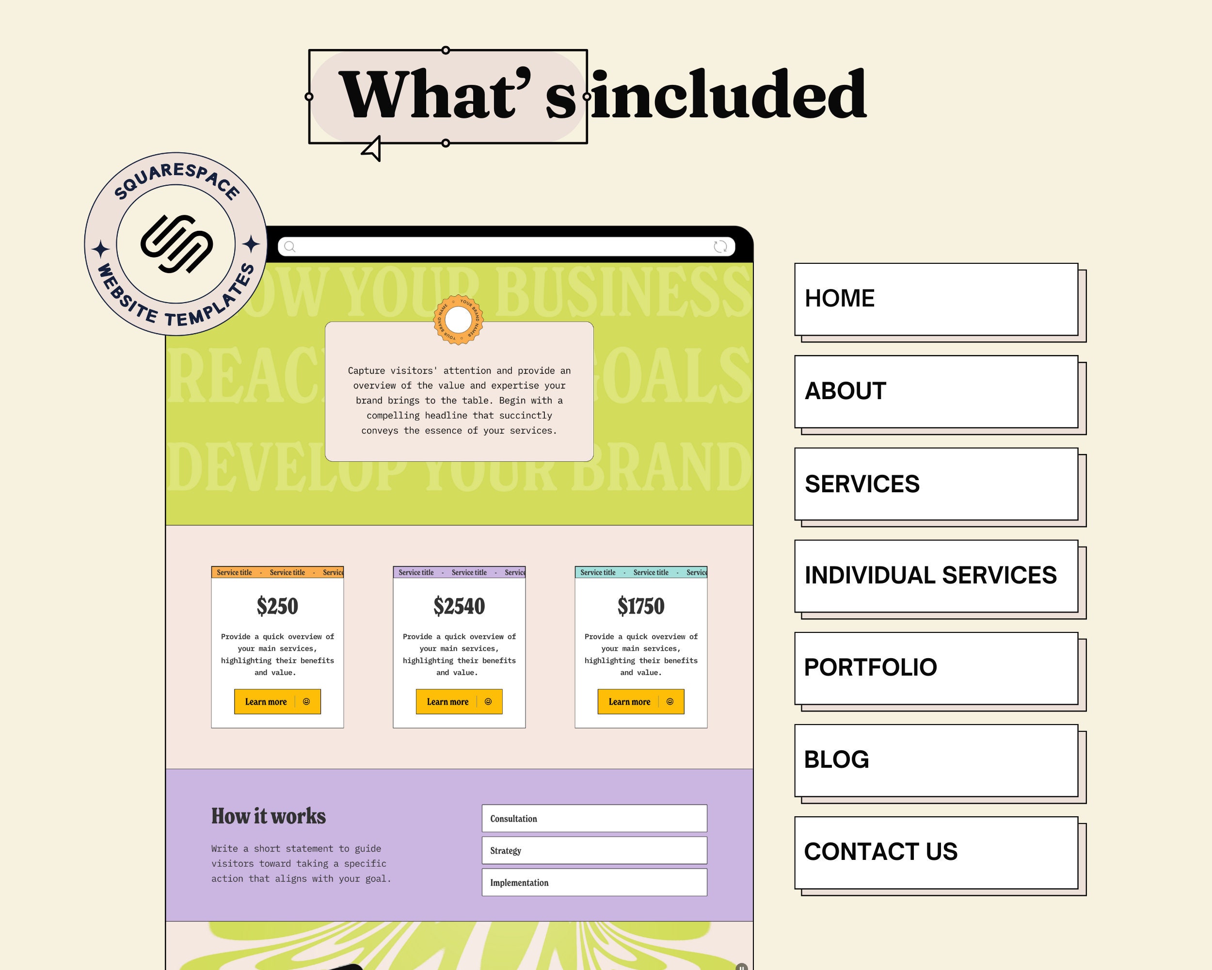Squarespace Website Template I Creative Squarespace Website Template ...