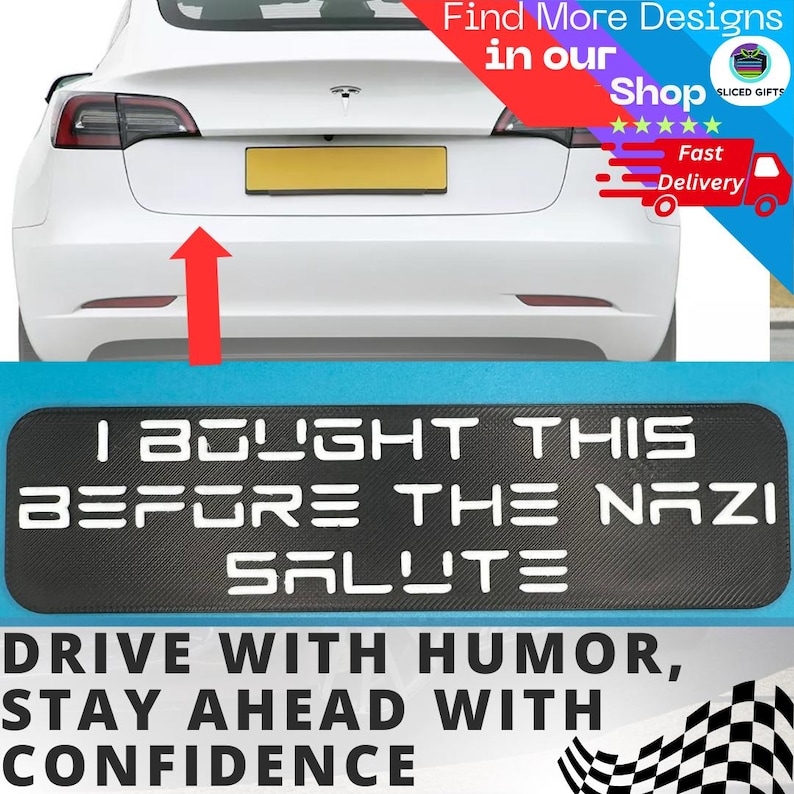 TESLA Funny Badge - Elon Musk Salute - Etsy