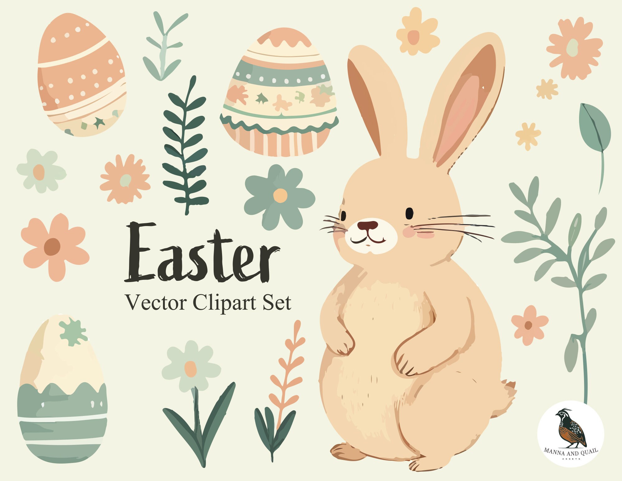 Easter Clipart Set - Premium Vector Clipart - High Quality AI Vectors ...