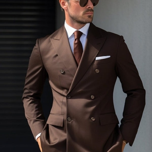 Brown Suit - Etsy